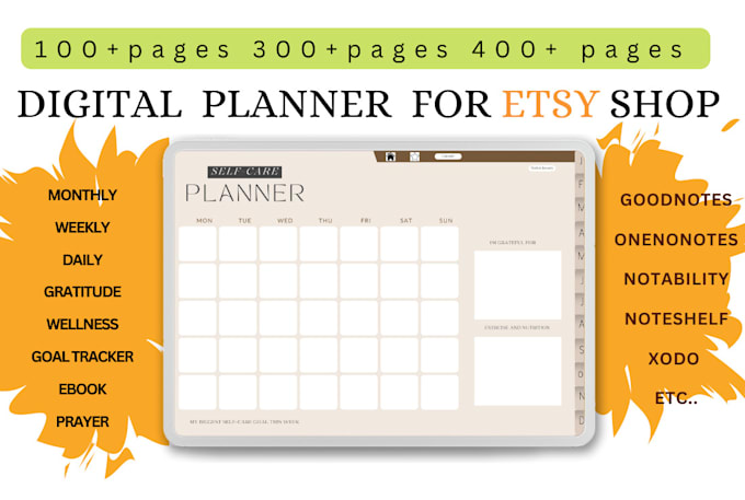 Design etsy digital planner for your shop by Emankhan478 | Fiverr