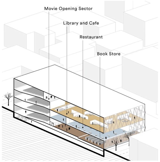 Draw architectural graphical presentation by Mahanesmaeili | Fiverr