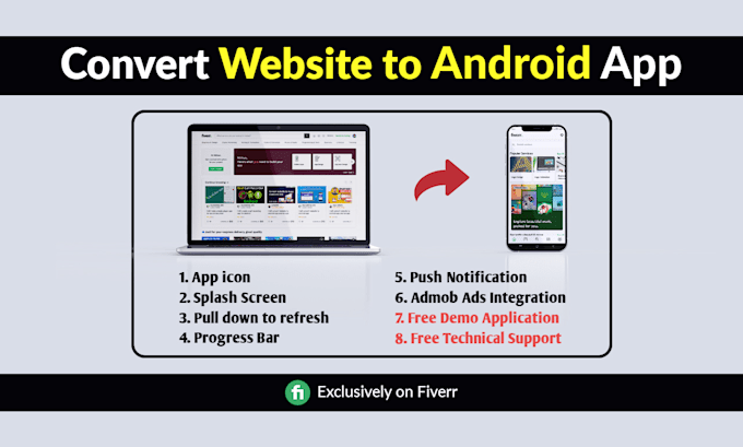 Convert your website to android app by Mithun_02 | Fiverr