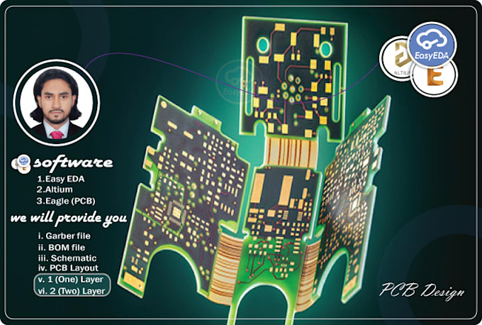 Design professional pcb and schematic in easy eda or other software by Mdsalim21_reza | Fiverr