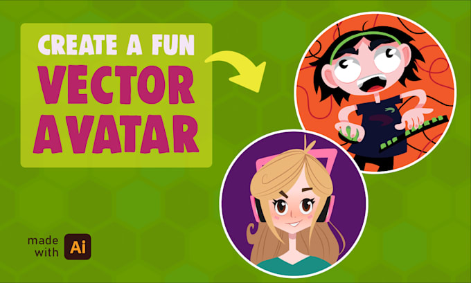 Create a fun vector avatar for you by Maahtourinho | Fiverr