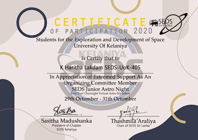 Create professional certificates for you by Rosemendis | Fiverr