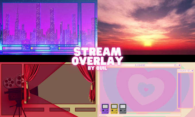 Create a streaming overlay and screens by Vtuberquil | Fiverr