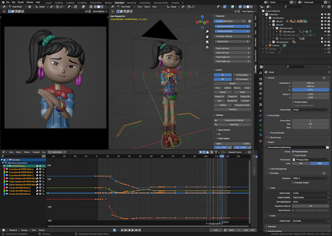 Make 3d character animations and rigging in blender by Engaver | Fiverr