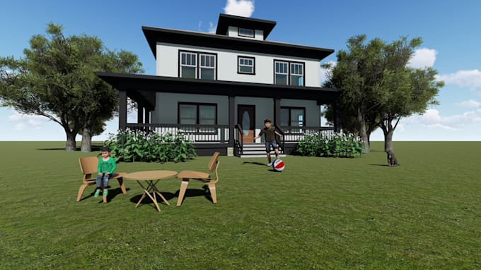 Create realistic renders from sketchup 3d models in lumion by Tayyabasabir469 | Fiverr