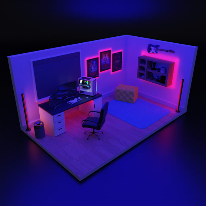 Recreate your gaming setup in 3d by Lennsy | Fiverr