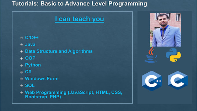 Teach Java Cpp C Sharp Windows Form And Web Programming Tutor By