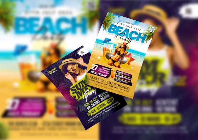 Design a summer beach, party flyer or concert in 8hours by Premium_zone ...