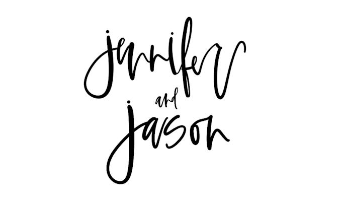 Design calligraphy couple names for wedding and additional information ...
