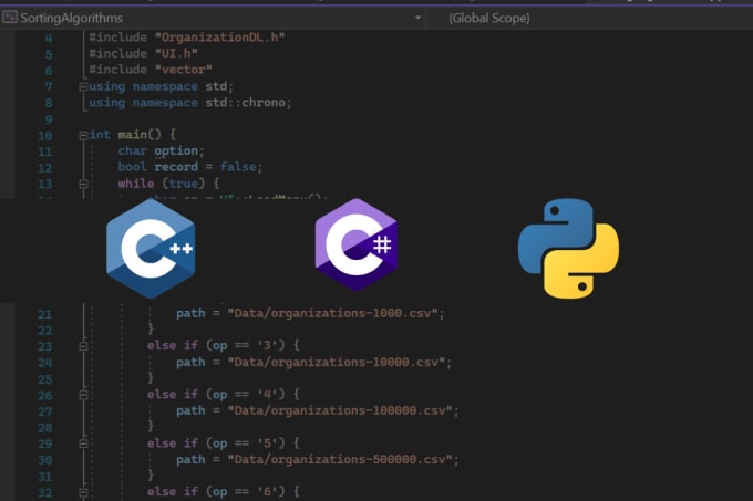 Complete your cpp, python and c sharp projects by Haider_ali4565 | Fiverr