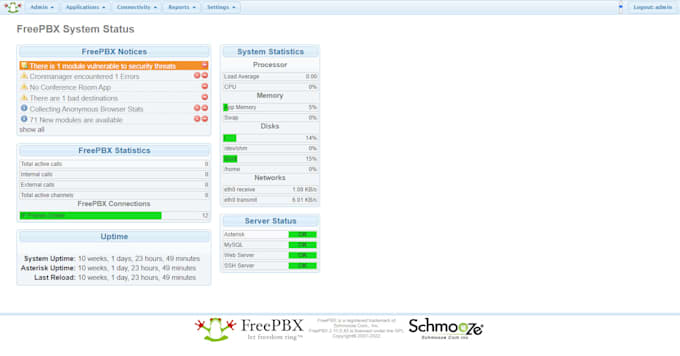 Install asterisk voip with freepbx, fusionpbx, magnusbilling, astpp by Meetzari | Fiverr