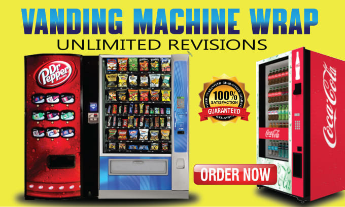 Make professional and unique vending machine wrap and atm machine wrap ...