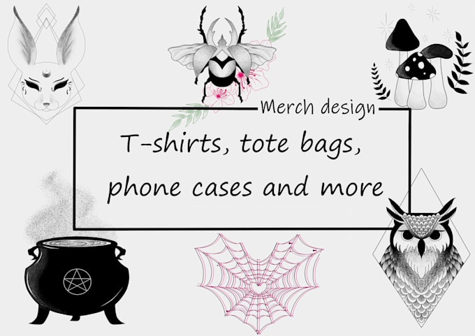 Draw minimalistic merch design for you by Arteveluna | Fiverr
