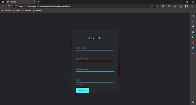 Make you an animated login and registration page by Omer1ctn | Fiverr