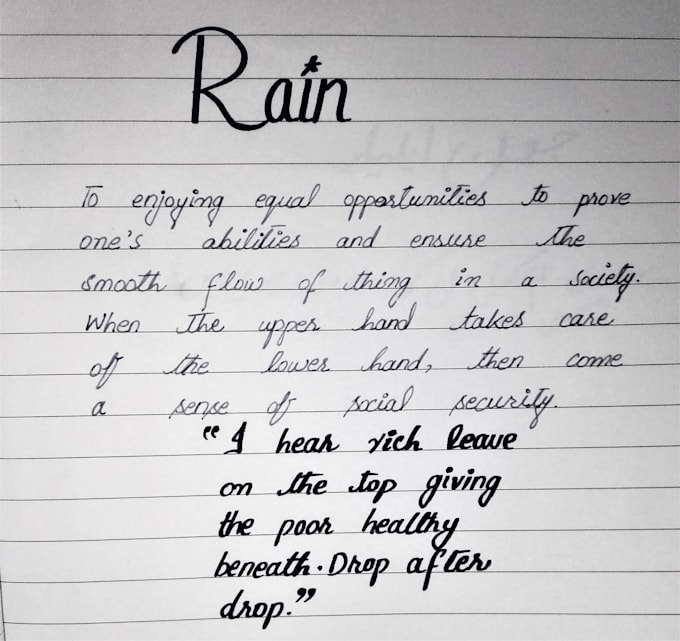 Write your words in beautiful hand writing in 1 day by Kashafzahra700 ...