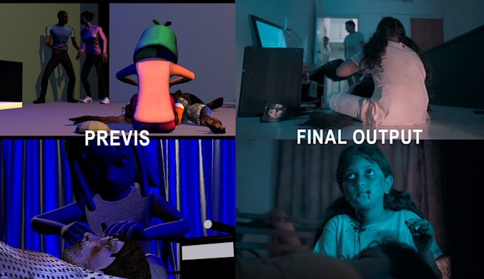 Do realistic or stylized previs for films in maya and unreal by Piyushsrivas631 | Fiverr