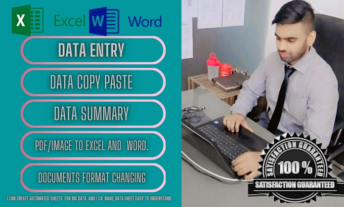 Do data entry and excel data summary and analyses by Saeedtayyab | Fiverr