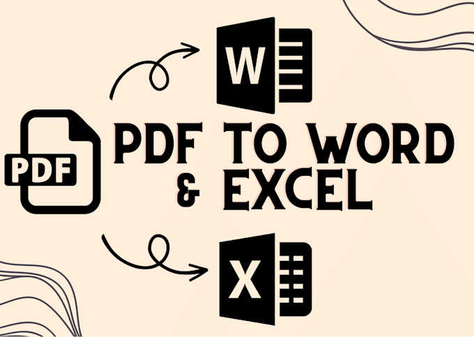 Convert pdf files to word and excel by Raji_art | Fiverr