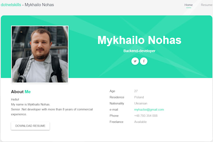 Backend software engineer with more than 8 years of experience in dotnet by Mykhailonohas | Fiverr