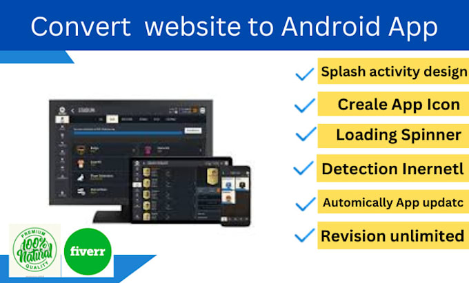 Convert website to android app with attractive splash activity design ...