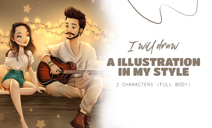 Draw two characters in full body with my unique style by Danku_pe | Fiverr
