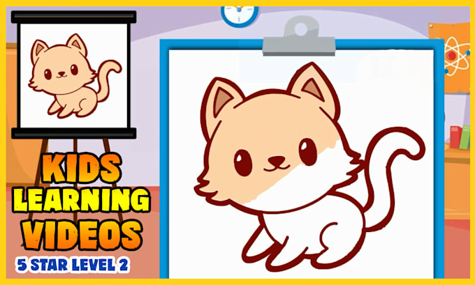 Create step by step drawing and coloring learning video for kids by ...