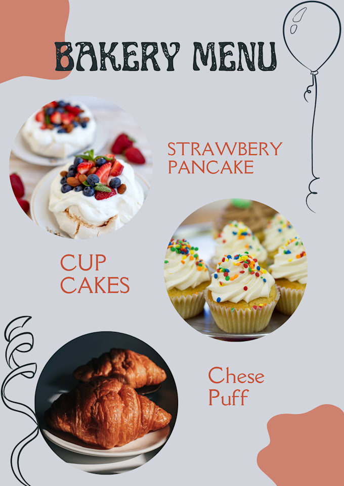 Design food menu and portraits for restaurant cafes bakeries by ...