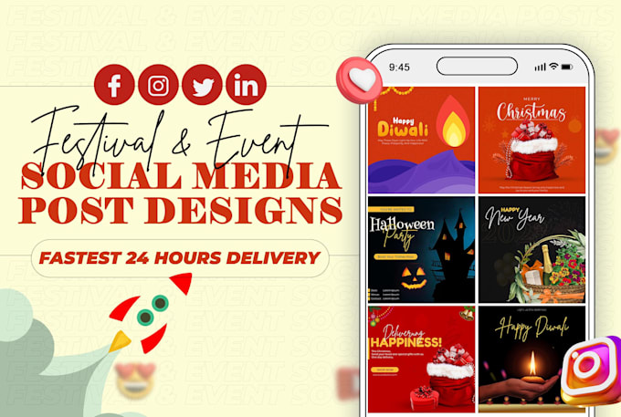 Design unique social media posts for festivals and events by Balbirs ...