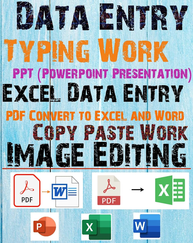 Do data entry copy paste power point presentation pdf convert to excel ... Do data entry copy paste power point presentation pdf convert to excel ...