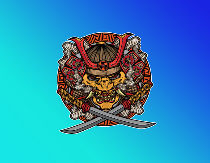 Design outstanding japanese mask logo with express deliver by Ramex ...