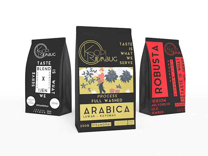 Create a coffee bag, packaging and label sticker design by ...