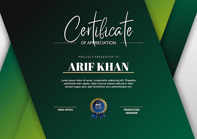Design attractive certificate with your logo in 24 hours by ...