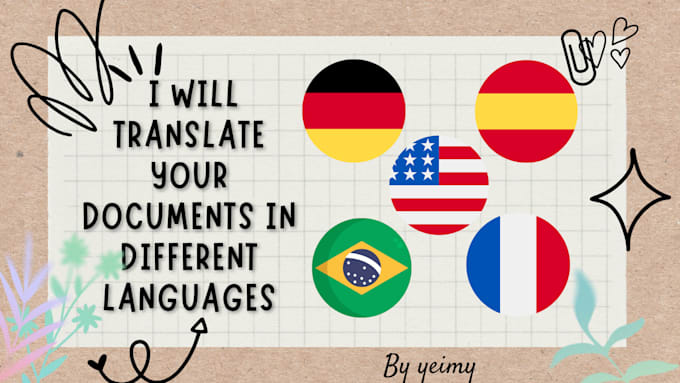 Translate your documents in different languages by Sunflower_01 | Fiverr
