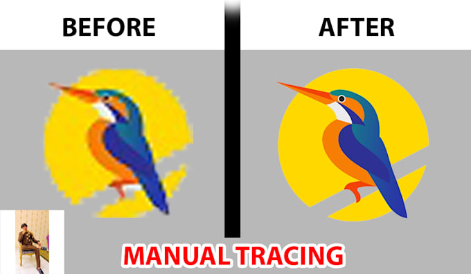 Do manual vector tracing, recreate logo image to vector by Farukhhussain | Fiverr