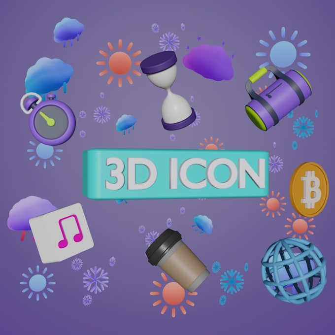 Do a unique 3d icon design and animation by Zubair_expert0 | Fiverr