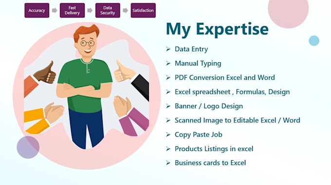 Do data entry data conversion pdf to excel banner design job for you by ...