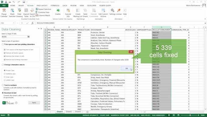Do excel data cleaning, formatting, data cleanup, remove duplicate data ...