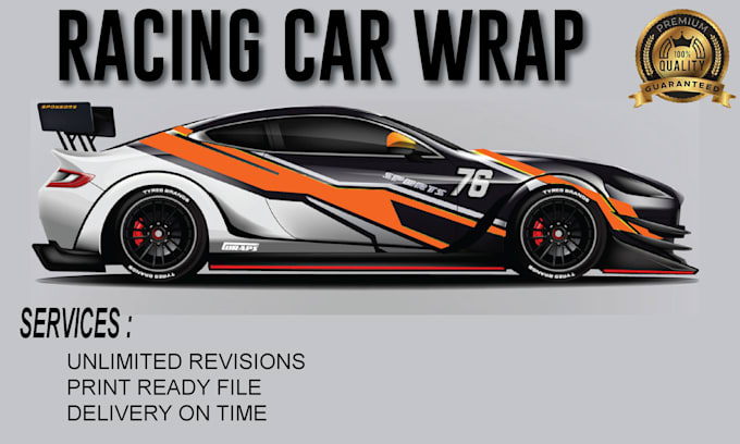 Do a creative professional racing car wraps designs by Mickydesigner2 ...