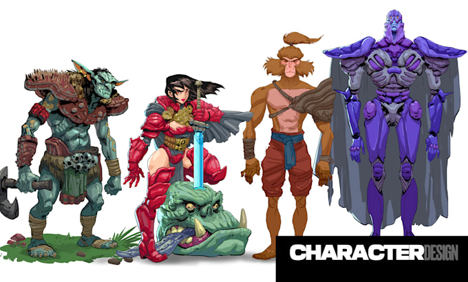 Create 2d professional character design for you by Miltonmaskara | Fiverr