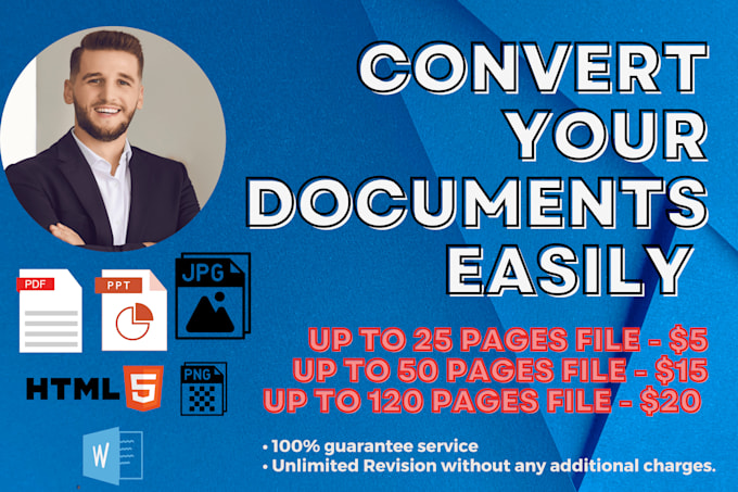 Quickly convert any file format within few hours by Nusrif_n | Fiverr