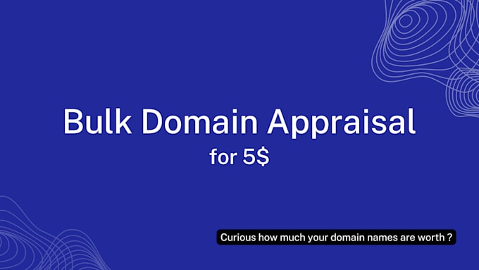 Do bulk domain appraisal by Rachid_autorun | Fiverr