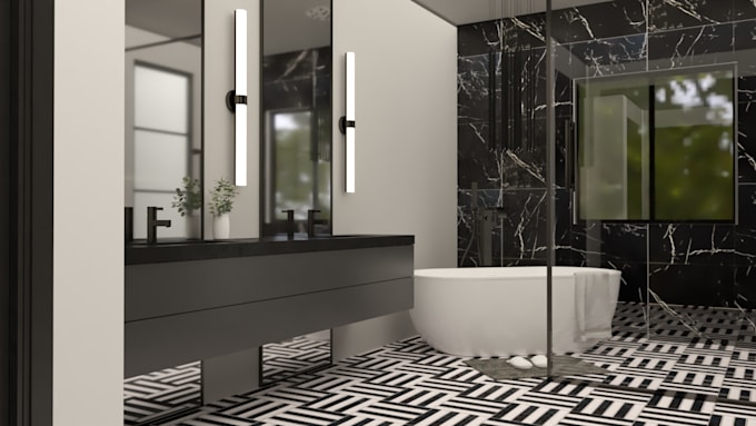 Design your bathroom in 2d plans and 3d render views by Zulecarrero ...
