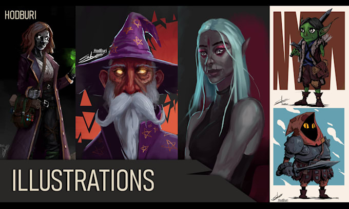 Custom digital illustrations of dnd characters by Hodburi | Fiverr Custom digital illustrations of dnd characters by Hodburi | Fiverr