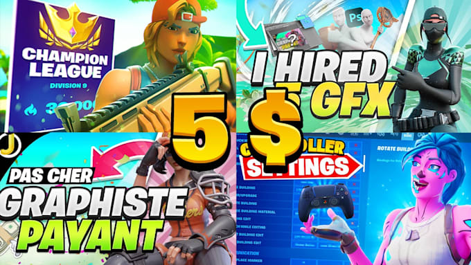 Make an eye catching professional fortnite thumbnail for you by Zaiym ...