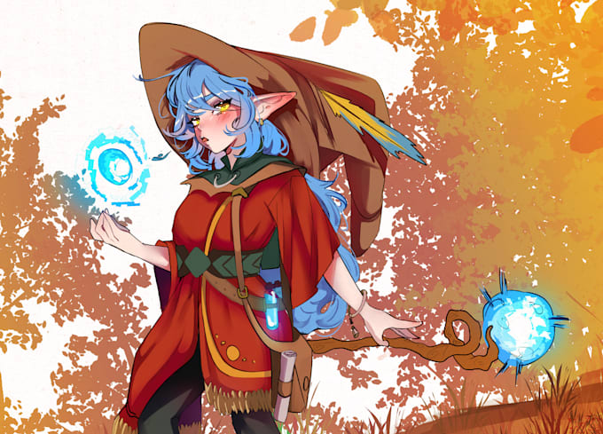 Draw your dnd or original character art by Nidaruart | Fiverr