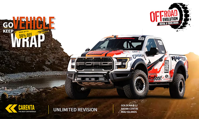 Design jeep wrap custom 4x4, vehicle wrap, truck ,van wraps, food truck ...