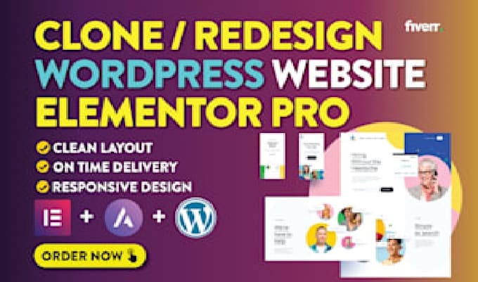 Duplicate copy redesign replicate wordpress website by Waseemweb6 | Fiverr
