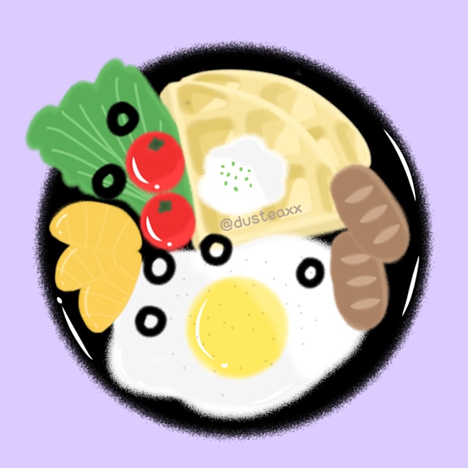Make a food illustration at your request by Dusteaxx | Fiverr