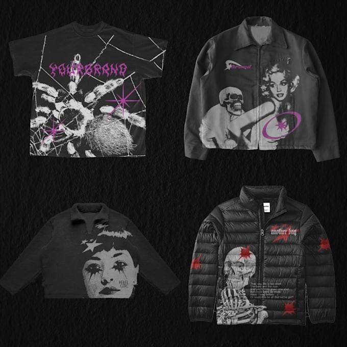 Create y2k grunge streetwear graphic clothing design by Longhouse12 ...