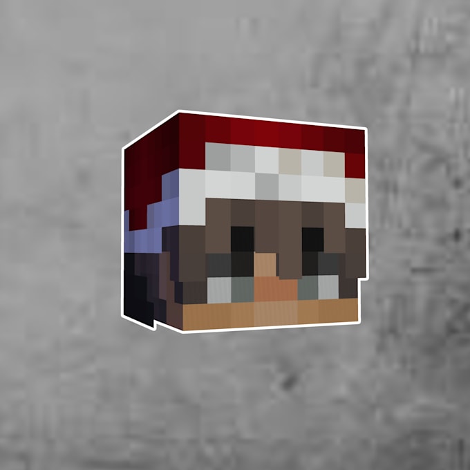 Make you your minecraft skin head as a 3d profile picture with a ...